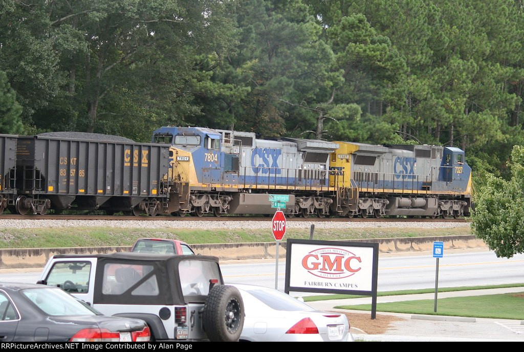 CSX C40-8's 7327 and&7804